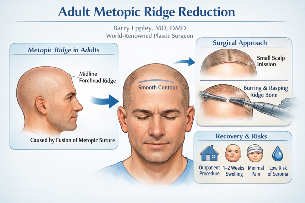 Adult Male Metopic Ridge Reduction - Case Study - Explore Plastic Surgery