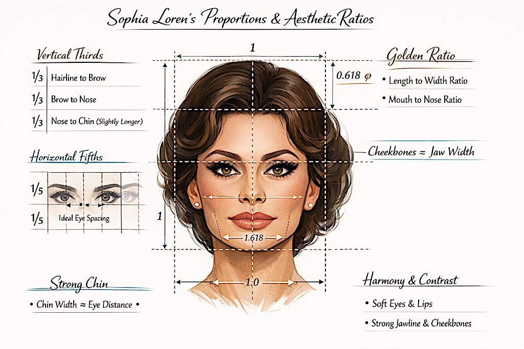 Sophia Loren's beauty proportions explained Dr Barry Eppley - Explore ...